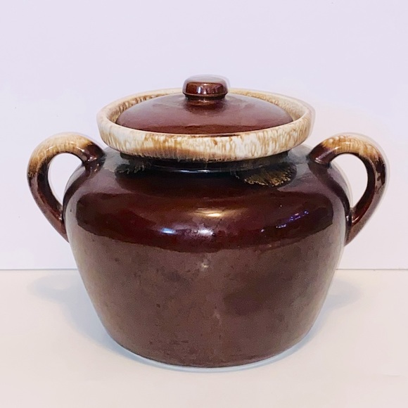 Mccoy | Kitchen | Vintage Mccoy Pottery Bean Pot No 342 With Lid Brown ...